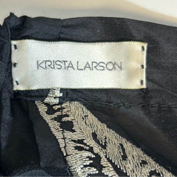 Krista Larson | Skirts | Krista Larson Long Silk Embroidered Skirt ...